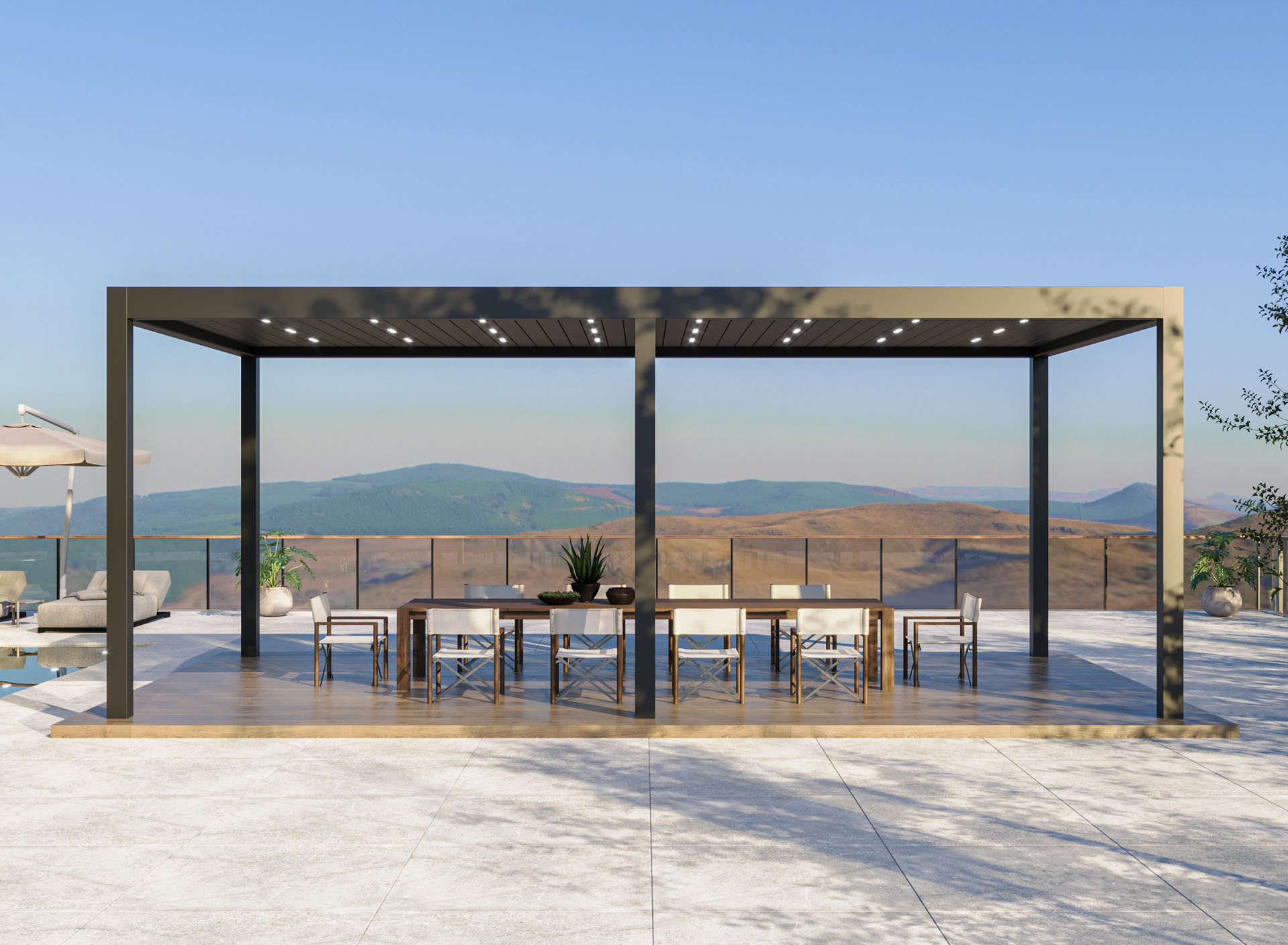 Skyroof Plus | Rotatable Bioclimatic Pergola — Palmiye